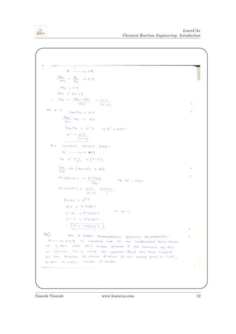 Cre Problems Interpretation Of Batch Reactor Data Pdf