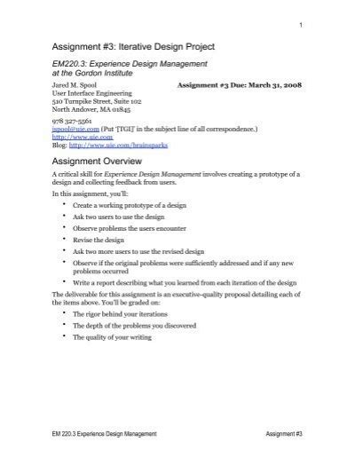 assignment 3 iterative design project user interface engineering