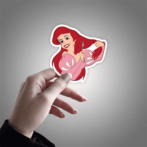 Ariel With Fork Sticker