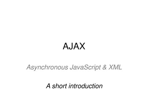 PPT AJAX PowerPoint Presentation Free Download ID
