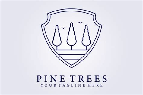 Tree Logo Emblem Badge Shield Vector Ill Graphic By Lodzrov · Creative