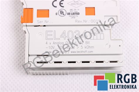 BECKHOFF EL4034 Warranty Up To 24 Months Express Shipping RGB Automatyka Industrial