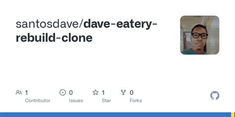 Github Santosdave Dave Eatery Rebuild Clone