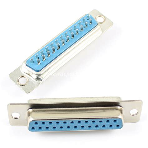 D Sub 25 Pin Female Straight Solder Type Connector Adapter 2 Row Db25f
