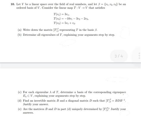 Solved Let V Be A Linear Space Over The Field Of Real Chegg