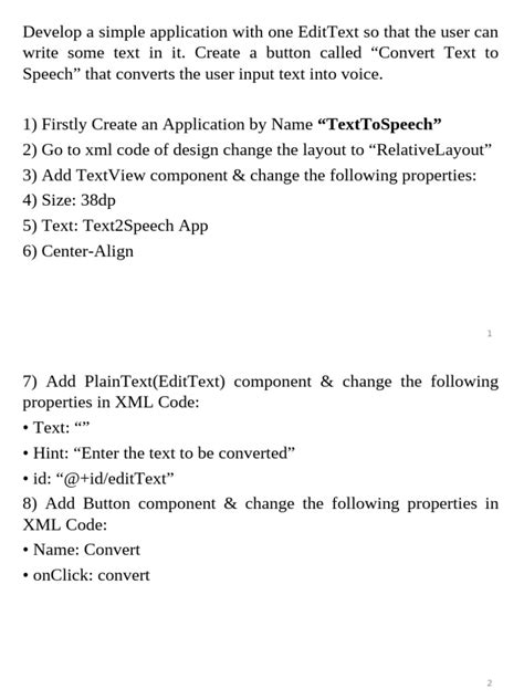 Convert Text To Speech Pdf Android Operating System Computer Programming