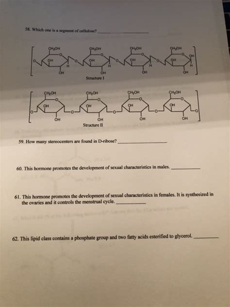 Solved Which Of The Two Polysaccharides Contains Chegg