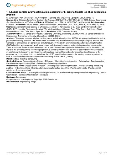 Pdf A Hybrid Particle Swarm Optimization Algorithm For Bi Criteria