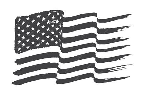 Premium Vector Grunge Wavy American Flag