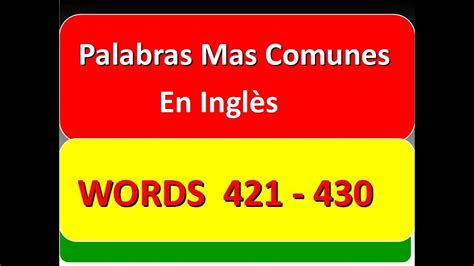 18 Palabras Basicas En Ingles Inglés vocabulario traductor