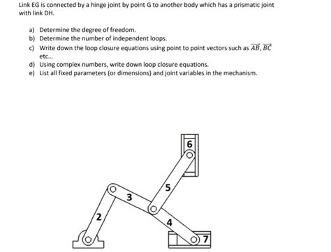 Solved Link EG Is Connected By A Hinge Joint By Point G To Chegg