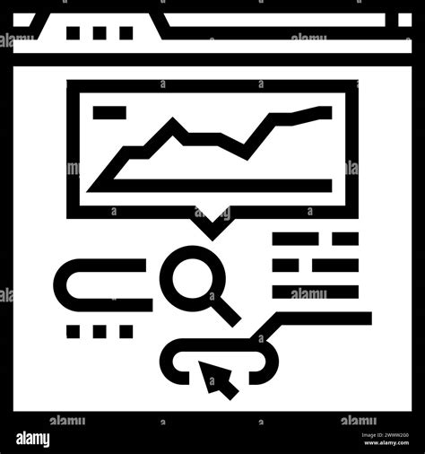Organic Click Through Rate Seo Line Icon Vector Illustration Stock