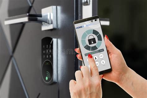 Locking Smartlock On The Entrance Door Using A Smart Phone Remotely