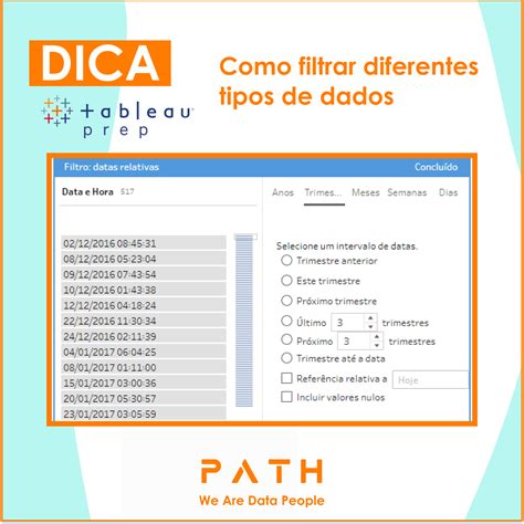PATH Dicas Tableau Prep Como Filtrar Diferentes Tipos De Dados