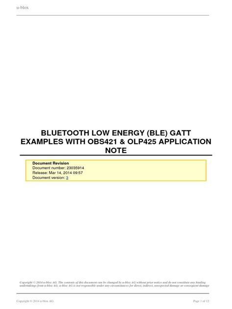 Bluetoothlowenergygatt Examples Pdf Bluetooth Computing