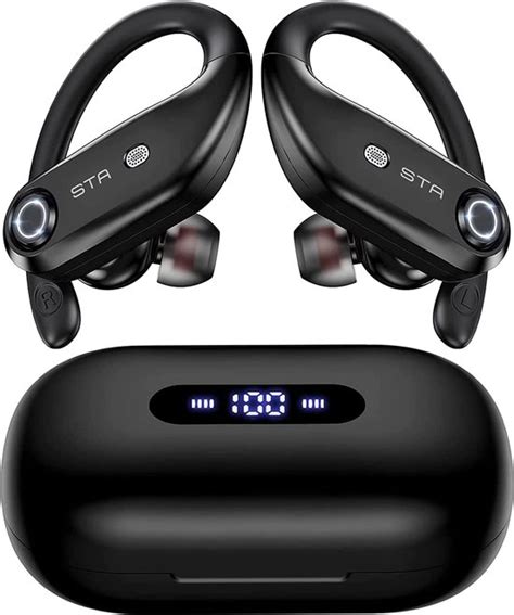 Stano Draadloze Oordopjes Sport Over Ear Headset Met 100 Uur