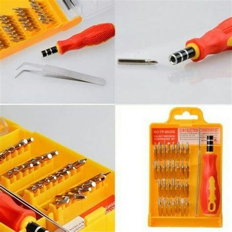 Jual Oe02 Obeng Elektronik Set 32 In 1 Full Set Lengkap Obeng Pinset