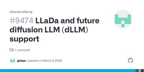 LLaDa And Future Diffusion LLM DLLM Support Issue Ollama Ollama GitHub