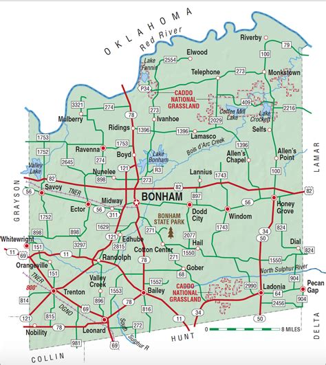 Map Of Fannin County Texas