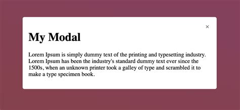 การสราง Modal โดยไมใช JavaScript