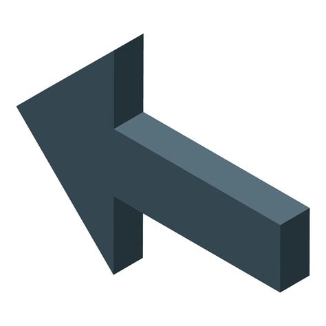 Isometric Left Arrow Pointing Sideways 48779966 Vector Art At Vecteezy