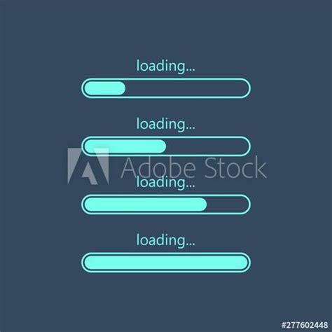 Loading Bar Progress Icons Load Sign Vector Illustration In 2024 Vector Illustration