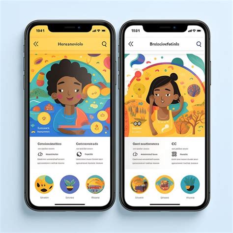 Premium Ai Image Mobile App Design Of Education Language Learning App Design Cultural Theme