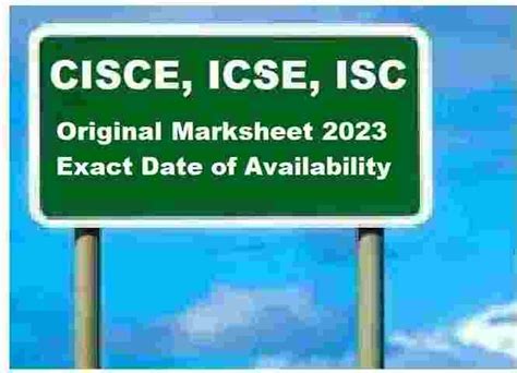 CISCE Marksheet 2023 Date Fix For Original Marksheet ICSEHELP