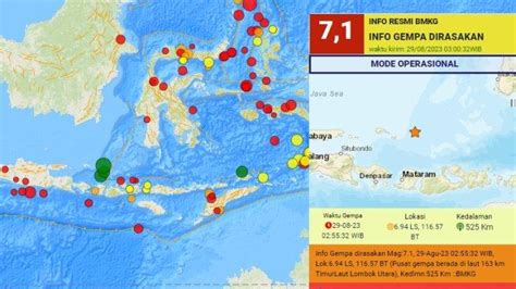 Gempa Bumi Magnitudo Besar 7 1 Terjadi Selasa 29 Agustus 2023 Info