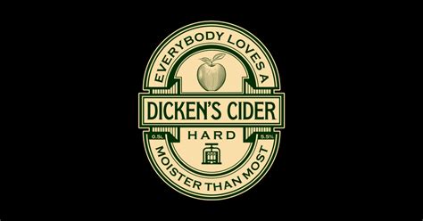 Dickens Cider Label Pun Sticker Teepublic