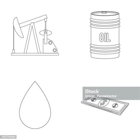 泵 桶 下落 美元油集集合圖示的輪廓樣式向量符號股票插畫網站向量圖形及更多商標圖片 商標 圖標集 圖示 Istock