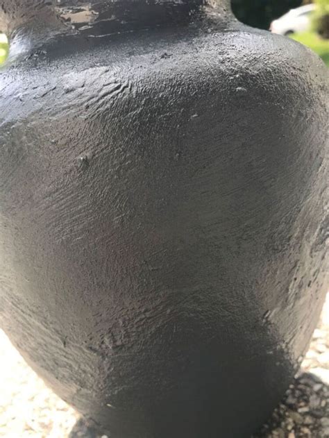 Transformed Thrifted Vase With Baking Soda And Paint