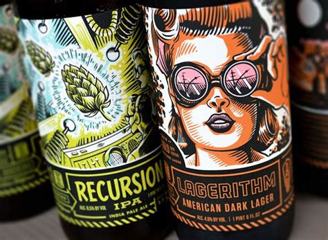 Illustrated Custom Bottle Labels Artisan Craft Beer Label Craft Beer