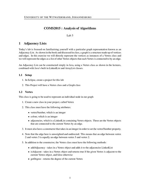 Lab3 Its A Lab Document University Of The Witwatersrand