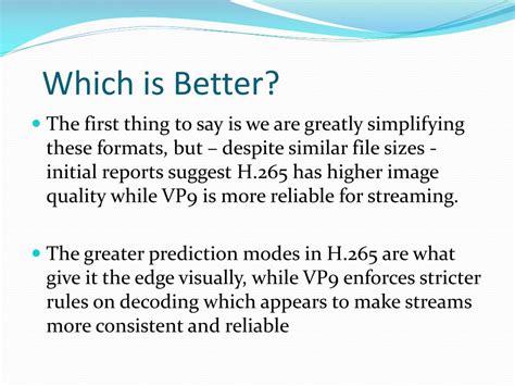 Ppt Intra Prediction Efficiency And Performance Comparison Of Hevc