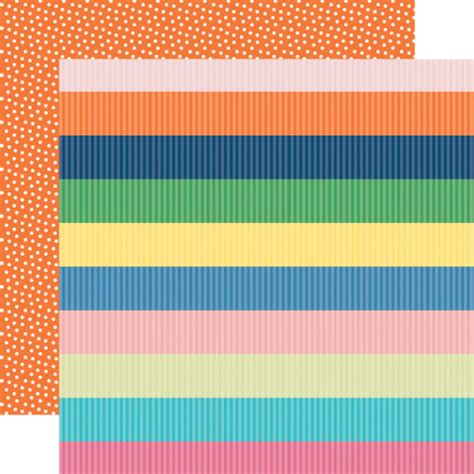 Happy Crafting Scrapbooking Stripes 12x12 Patterned Paper Echo Park