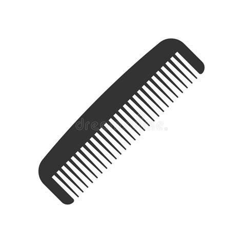Hair Brush Icon In Flat Style Comb Accessory Vector Illustration On