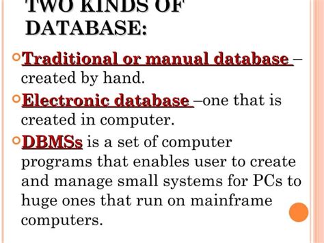 Database Management System Ppt Databases Computer Software And