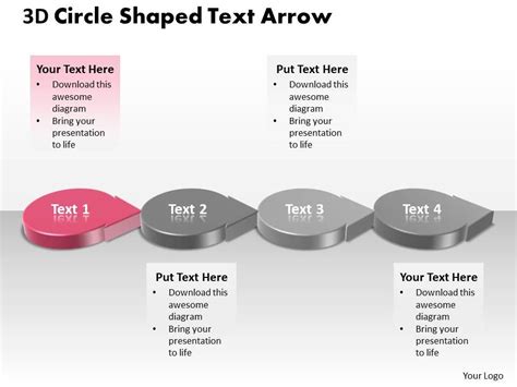 Business Powerpoint Templates 3d Circle Shaped Text Arrow Sales Ppt