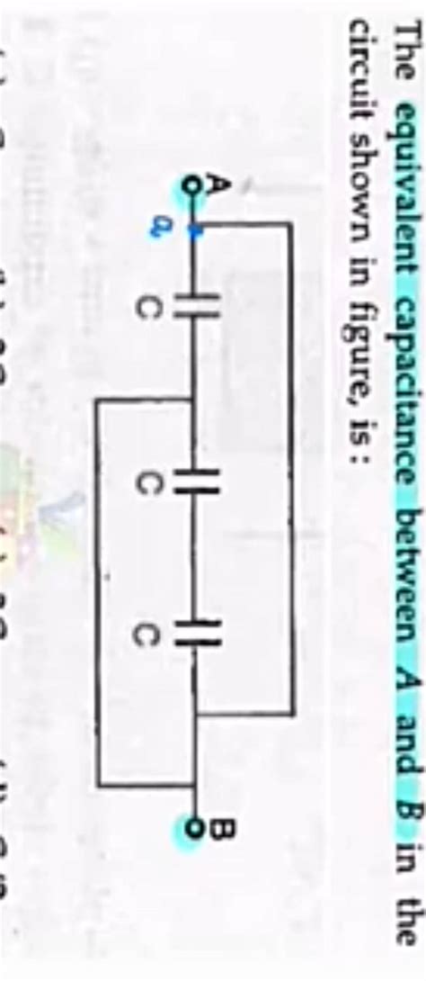 The Equivalent Capacitance Between A And B In The Circuit Shown In Figure