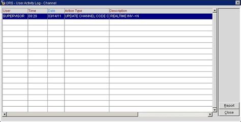User Activity Log