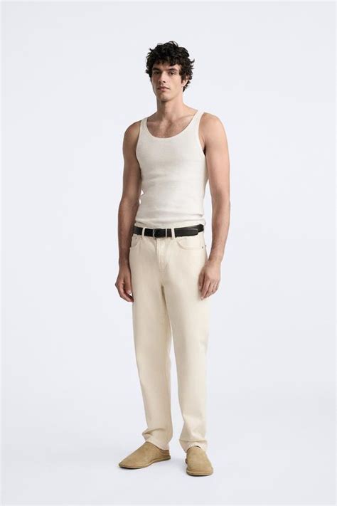 Tank Top Ecru Zara Thailand