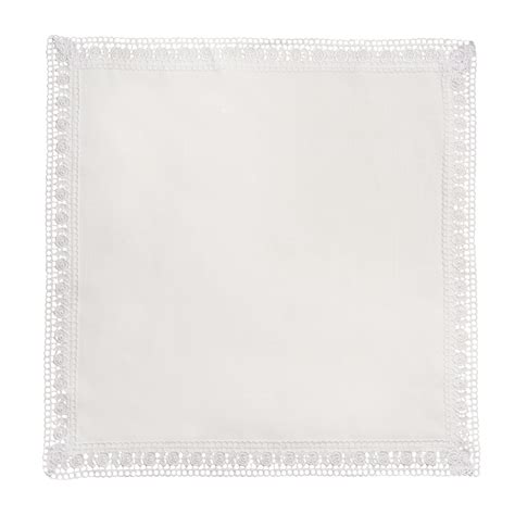 White Lace Napkin Elegant Edge