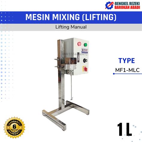 Jual Mixer Pengaduk Cairan Liquid Kimia Skala Laboratorium Manual Lifting Full Stainless