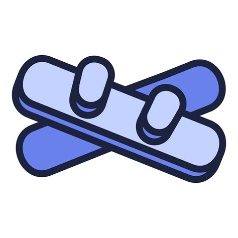 Icono de snowboard icono de vector de snowboard de esquema para diseño