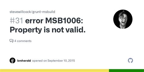 Error Msb1006 Property Is Not Valid · Issue 31 · Stevewillcockgrunt