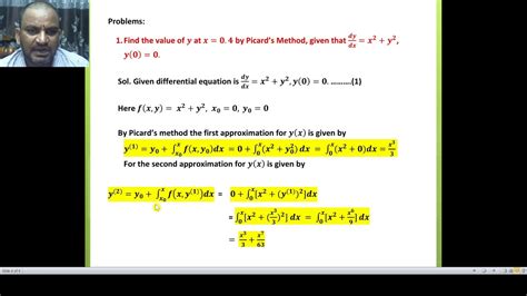 Numerical Differentiation Picards Method Youtube