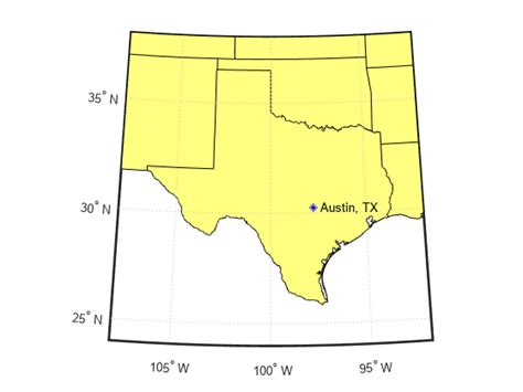 textm project text onto axesm based map matlab