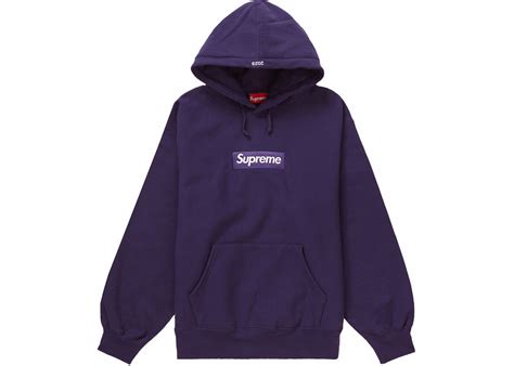 Purple Box Logo Supreme Red And Purple Box Logo Hoodie