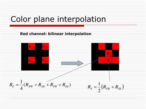 ppt interpolation of rgb components in bayer cfa images powerpoint